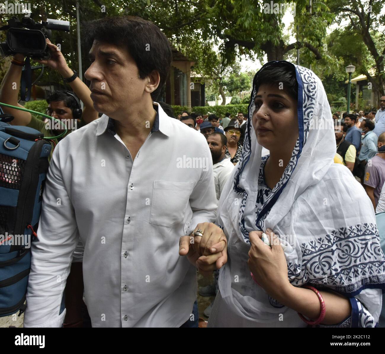 NEW DELHI, INDIA - SEPTEMBER 22: TV Actor Sooraj Thapar with his wife ...
