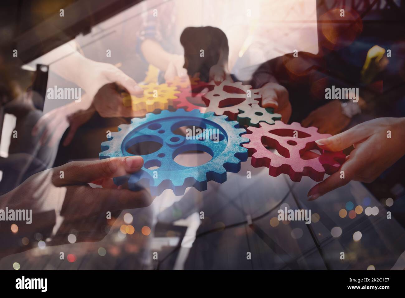 Gears business cogwheel team hi-res stock photography and images - Alamy