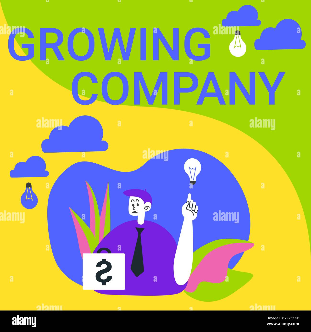 Writing displaying text Growing Company. Business idea generates ...