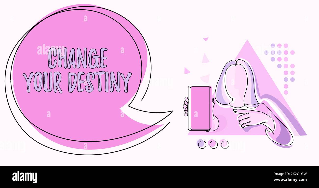 Text showing inspiration Change Your Destiny. Word Written on Rewriting ...