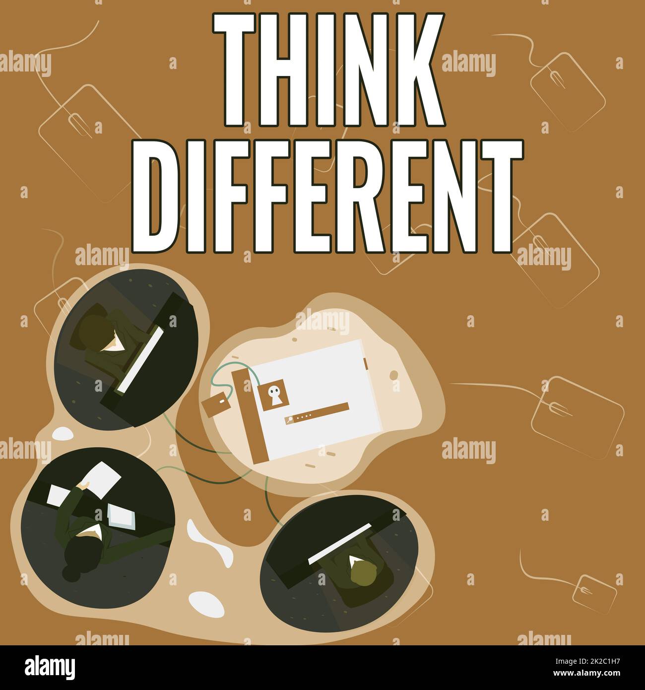 Writing displaying text Think Different. Business idea be unique with ...