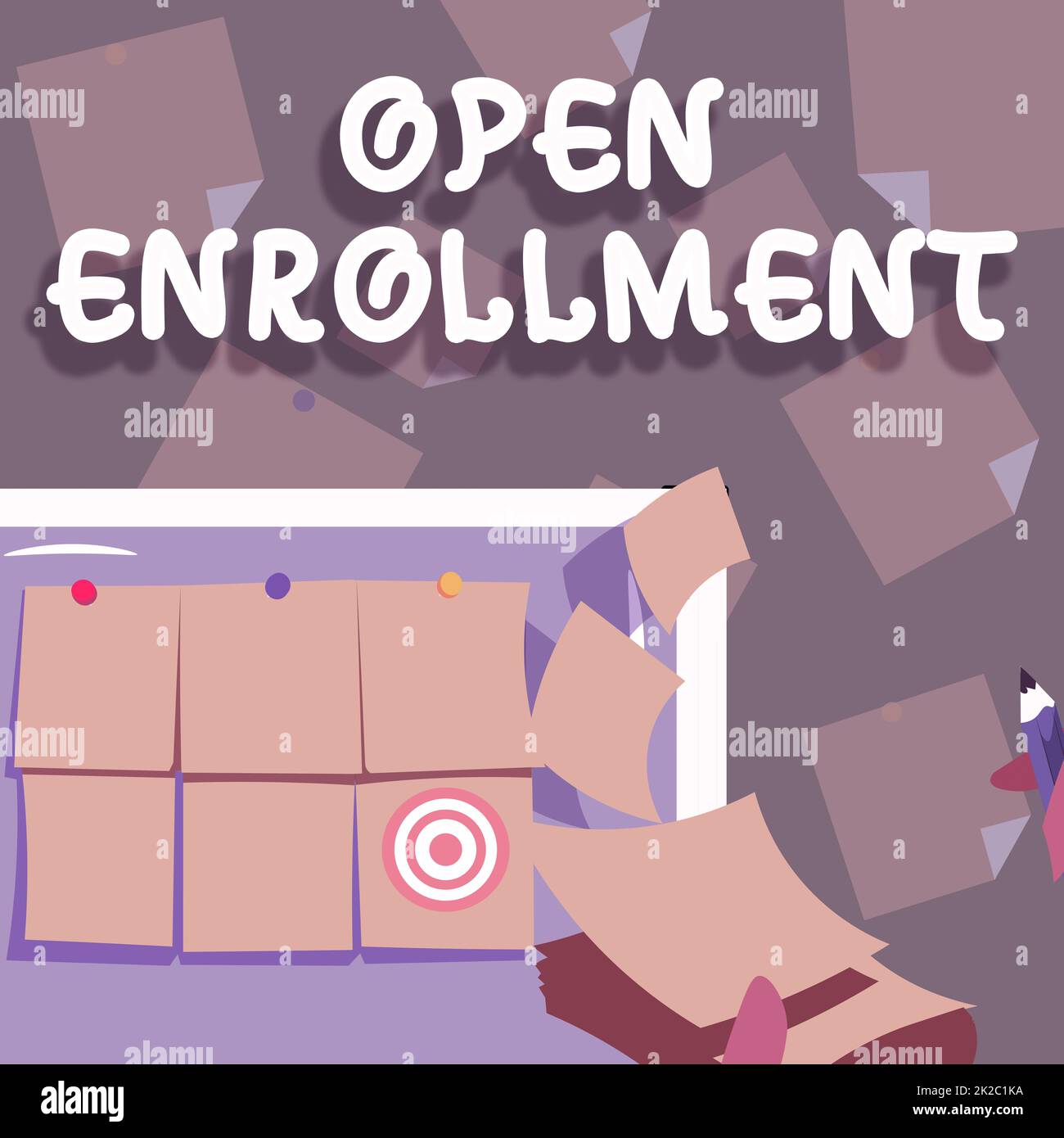 Writing displaying text Open Enrollment. Word Written on The yearly ...