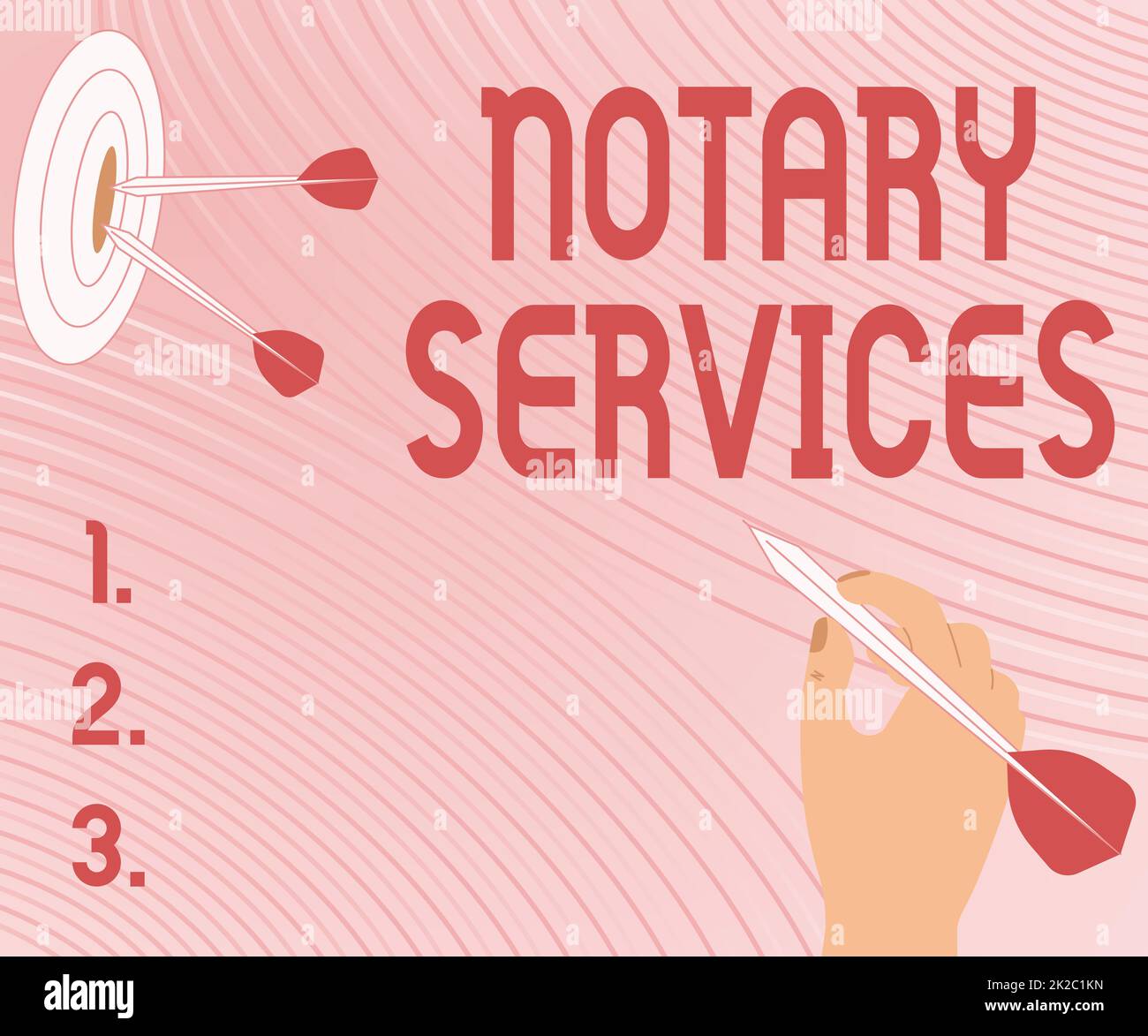 Text caption presenting Notary Services. Business approach services ...
