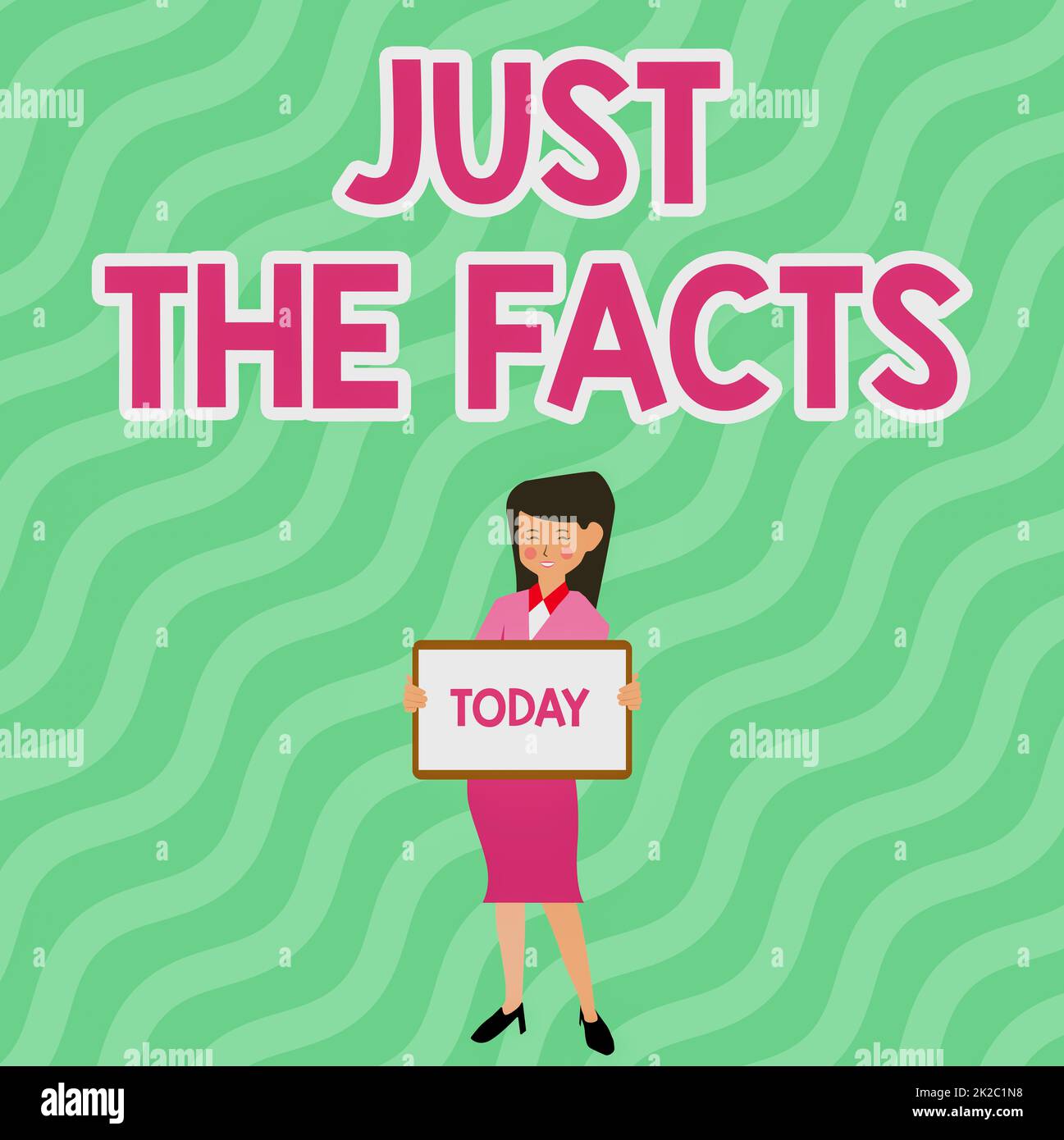 Inspiration showing sign Just The Facts. Business overview Give the ...