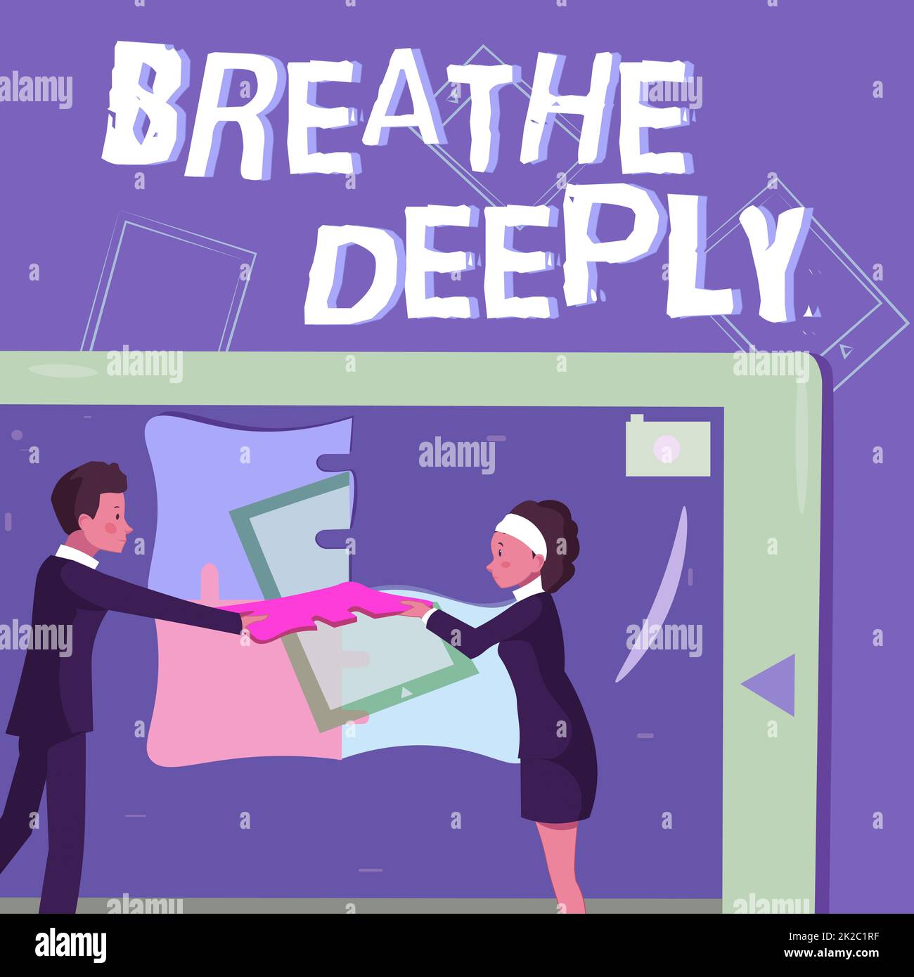 Text sign showing Breathe Deeply. Conceptual photo to take a large ...