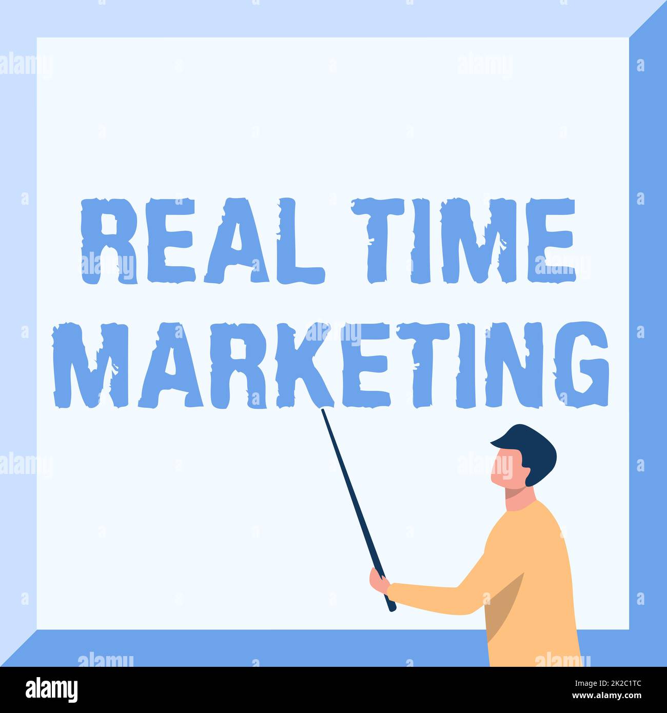 Text caption presenting Real Time Marketing. Business idea Creating a ...