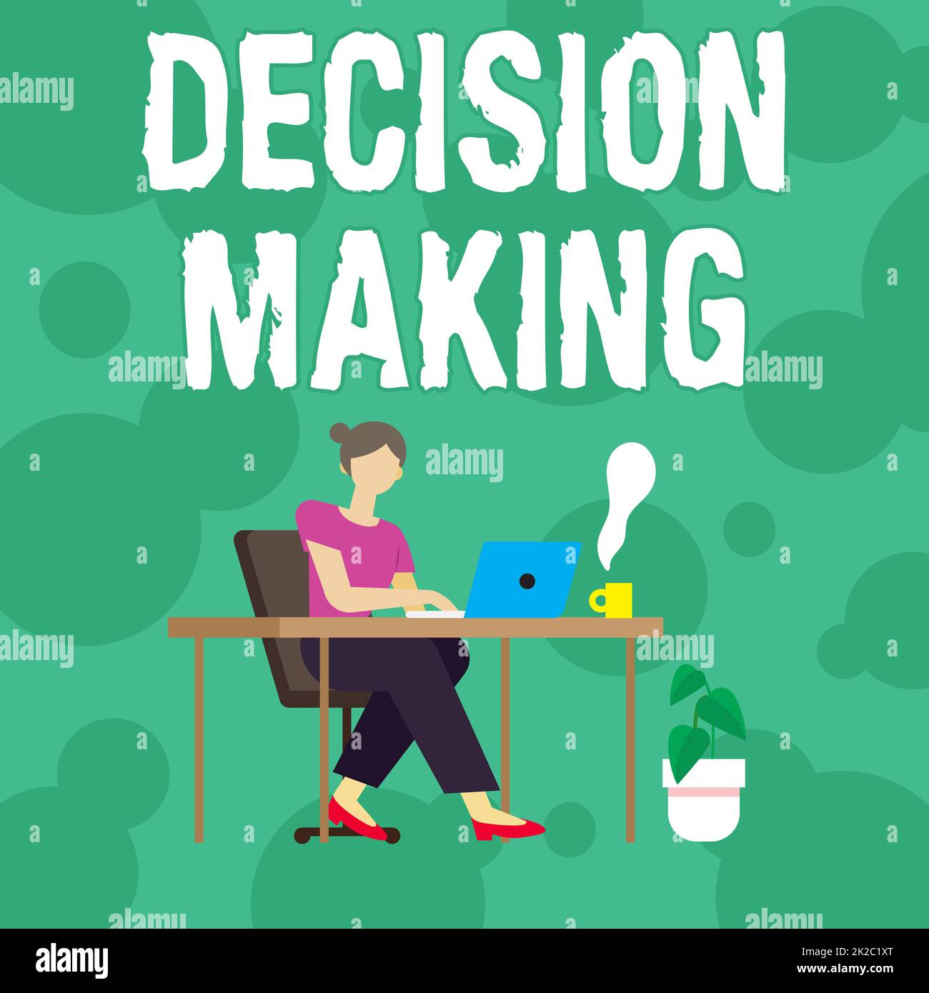 Text showing inspiration Decision Making. Business overview The act of ...