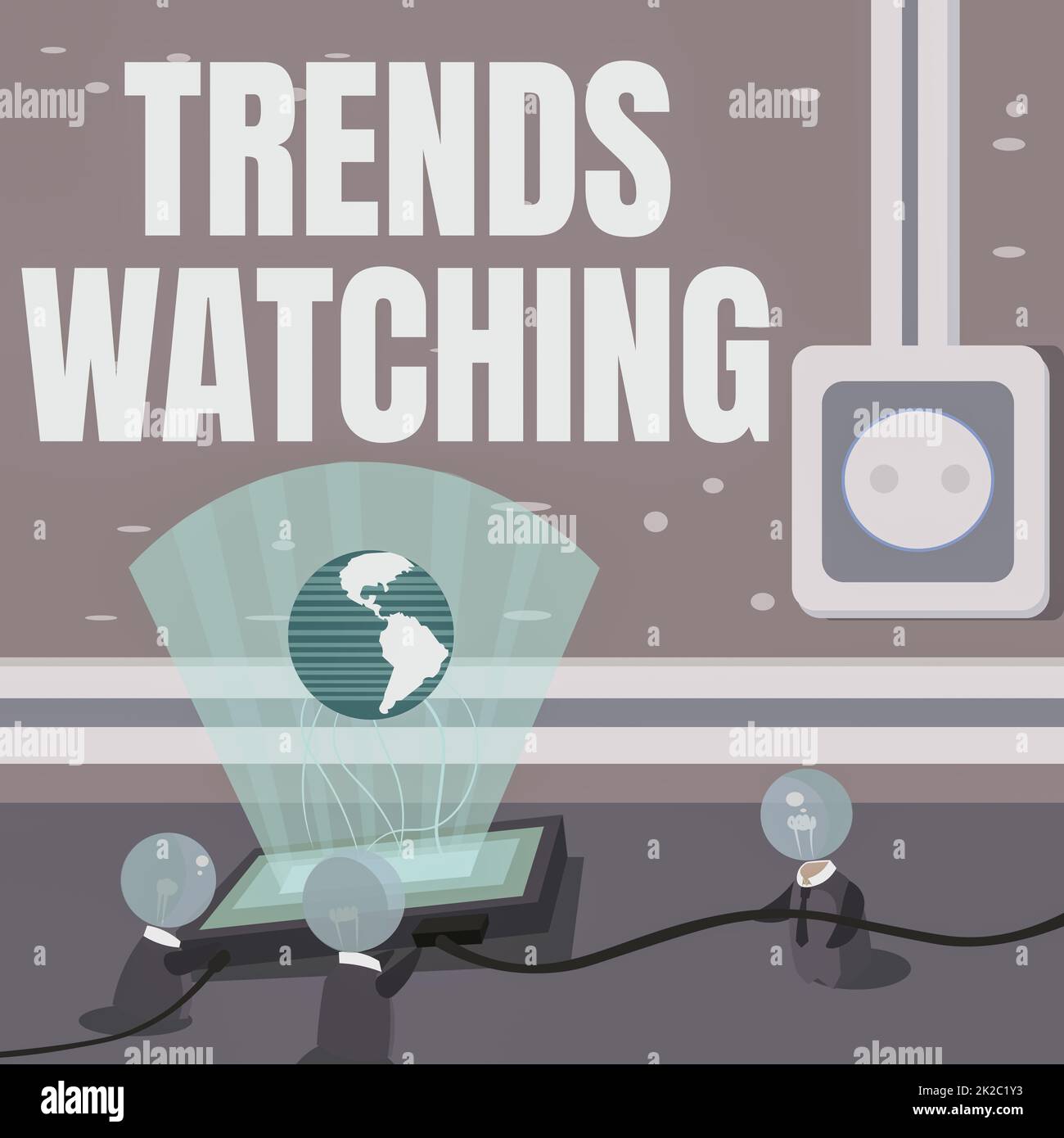 Text sign showing Trends Watching. Conceptual photo change or ...