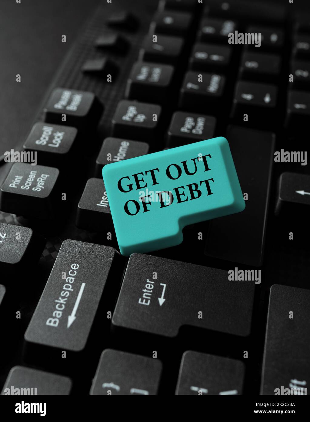Text caption presenting Get Out Of Debt. Internet Concept changing ...