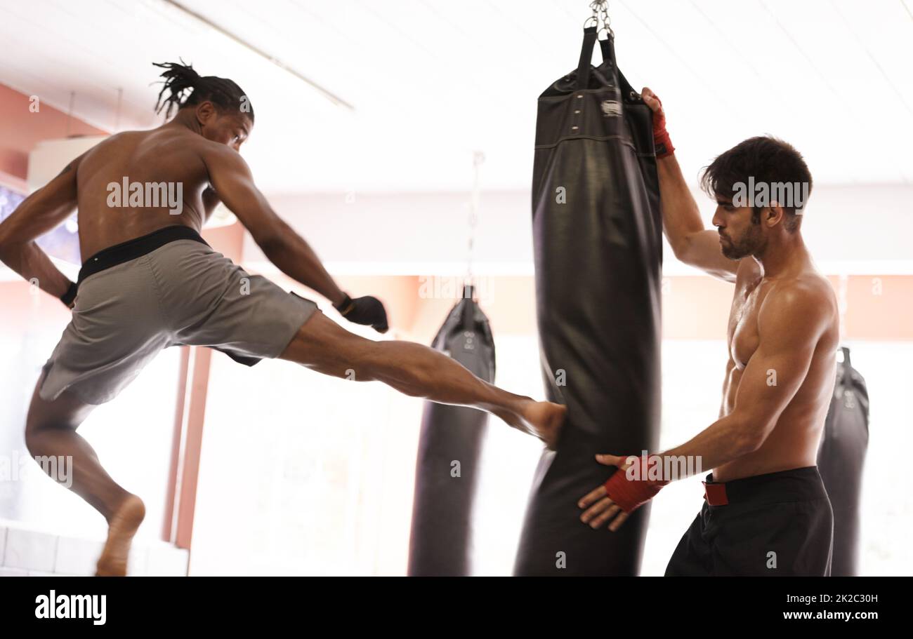 Flying kick punching bag hi-res stock photography and images - Alamy
