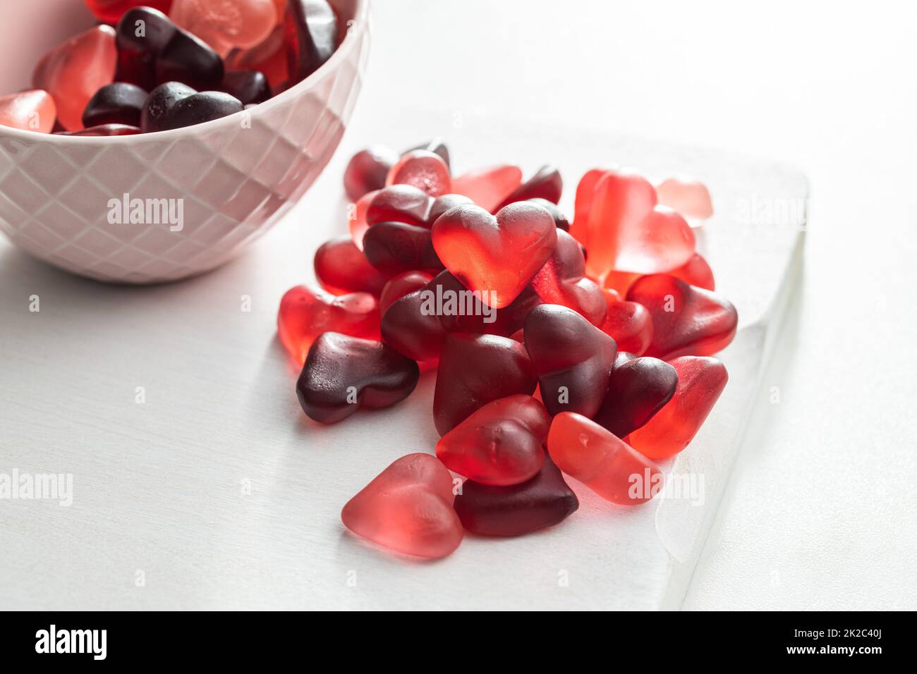 Heart shaped jelly candy. Sweet bonbons Stock Photo - Alamy