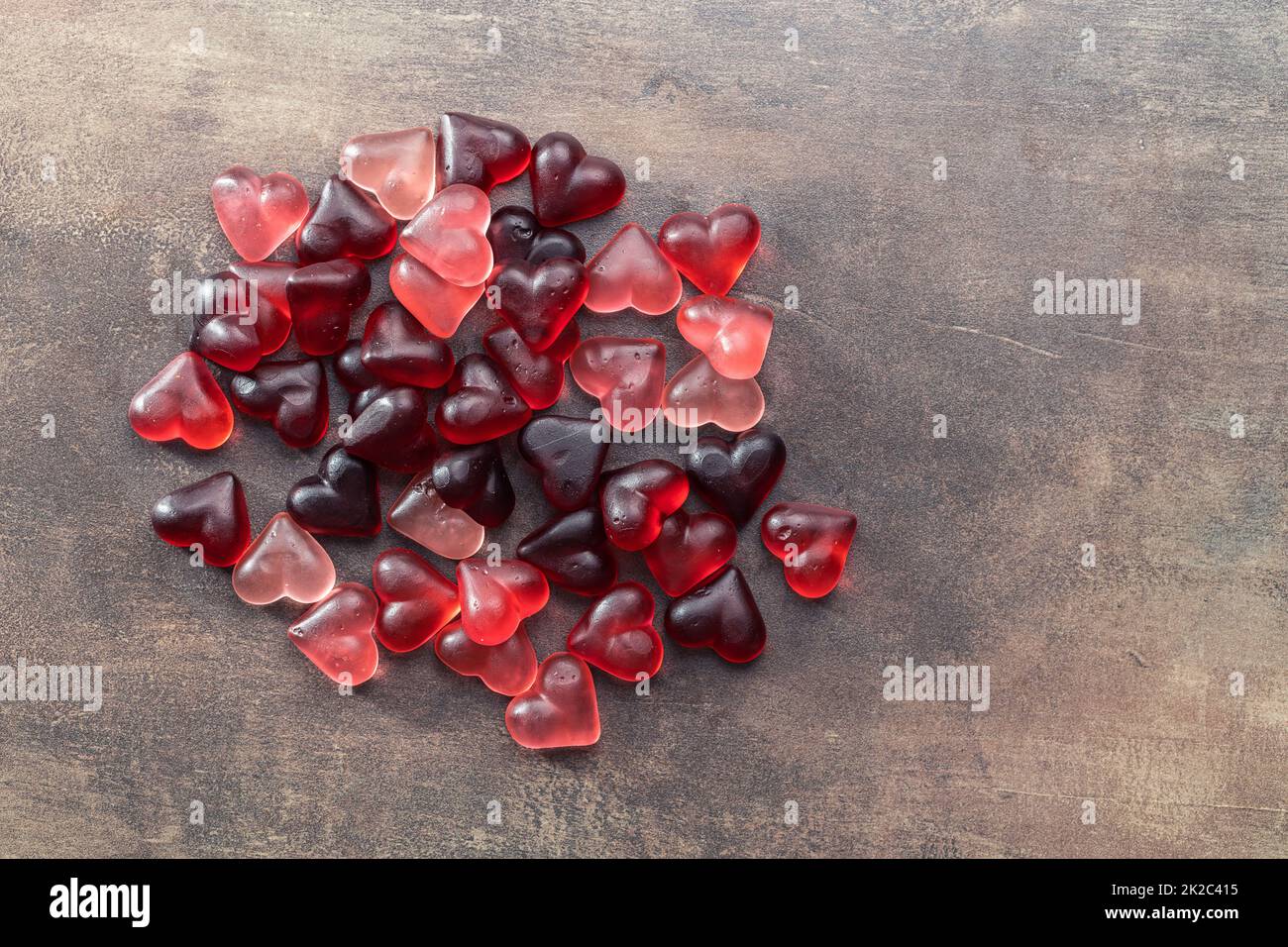 Heart shaped jelly candy. Sweet bonbons Stock Photo - Alamy