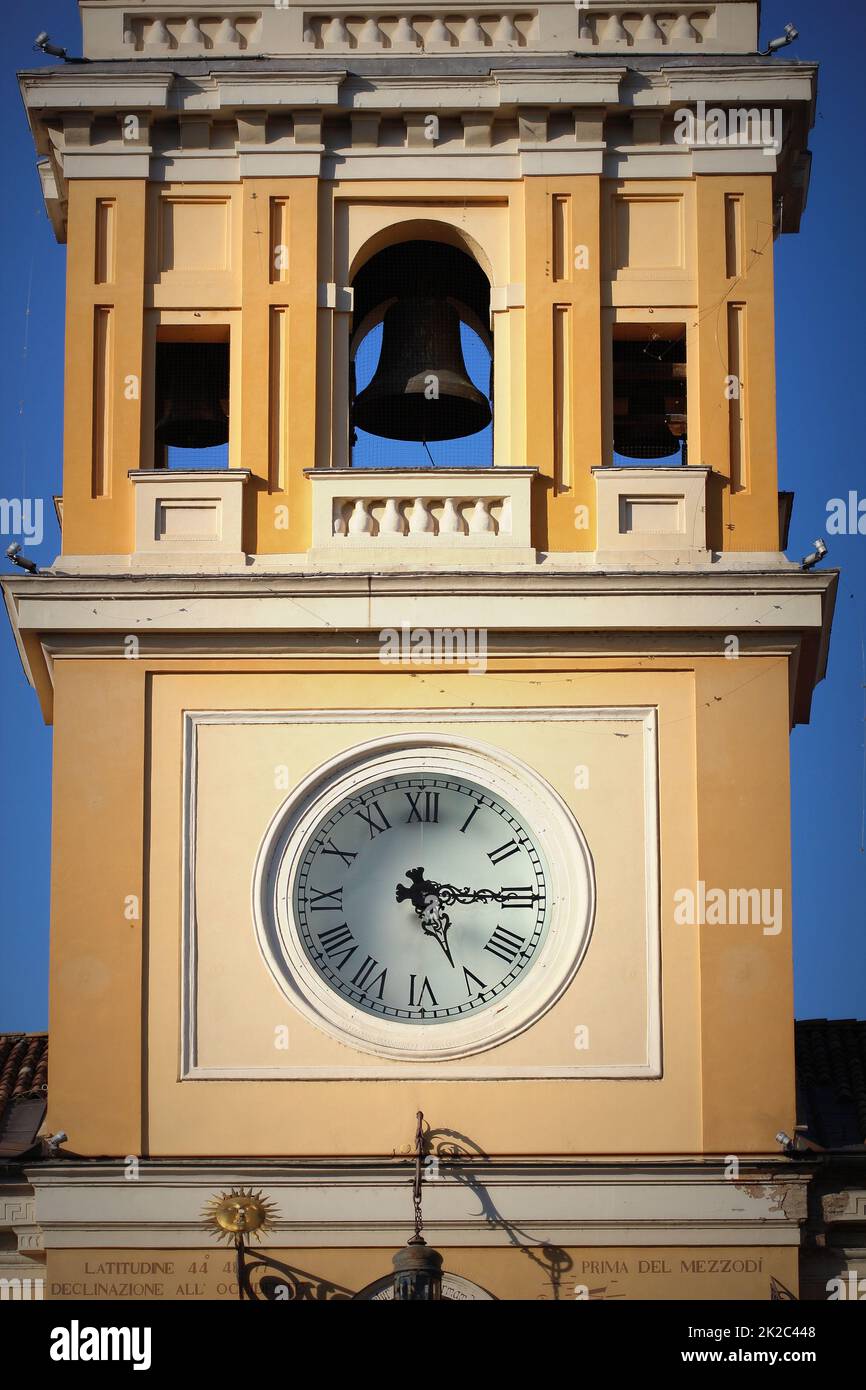 Historic clock tower of Governor Palace in Parma, Italy Stock Photo - Alamy