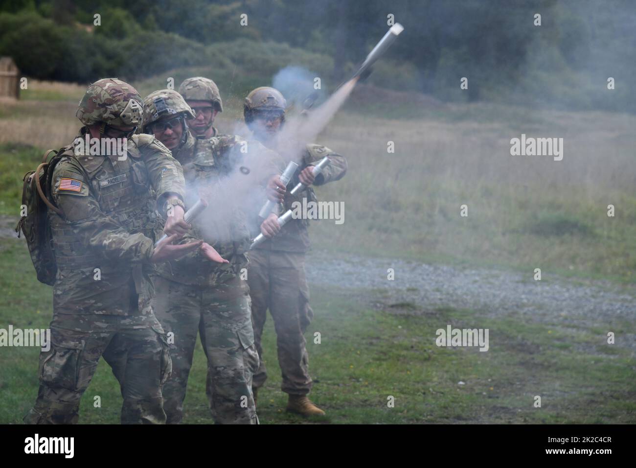U.S. Soldiers assigned to 10th Special Forces Group train with signal ...