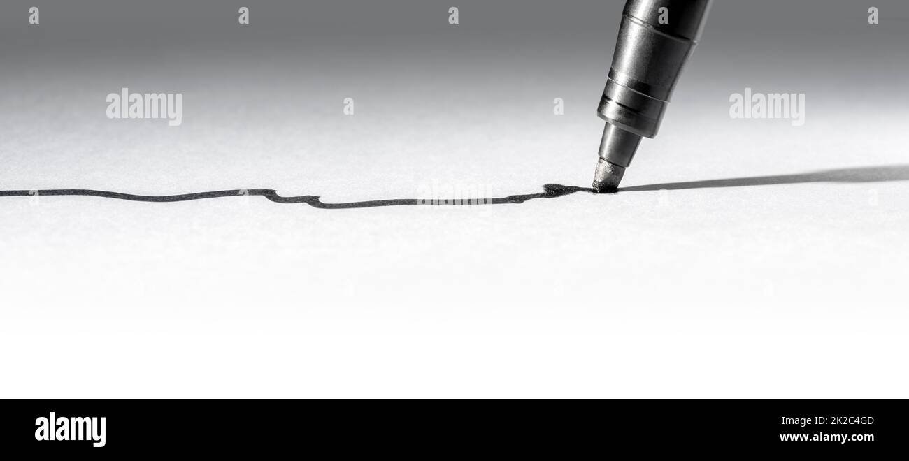 Felt pen and line Stock Photo - Alamy