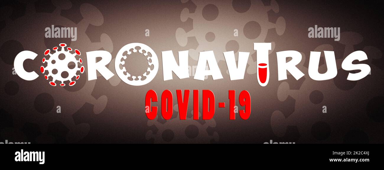 Corona virus background, pandemic risk concept. 3D illustration Stock ...