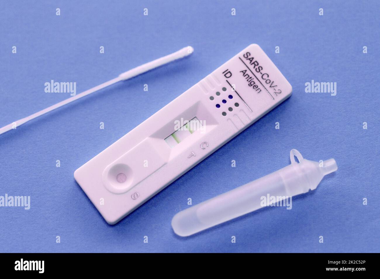Positive test result by using rapid test device for COVID-19 Stock ...