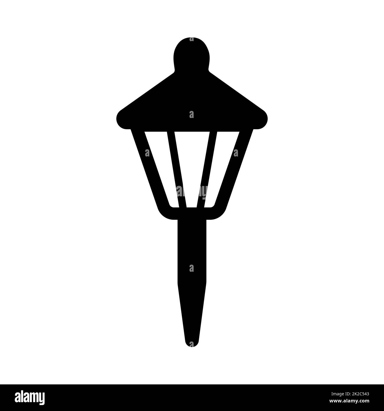 Small garden light icon. Solar powered lamp sign Stock Photo - Alamy
