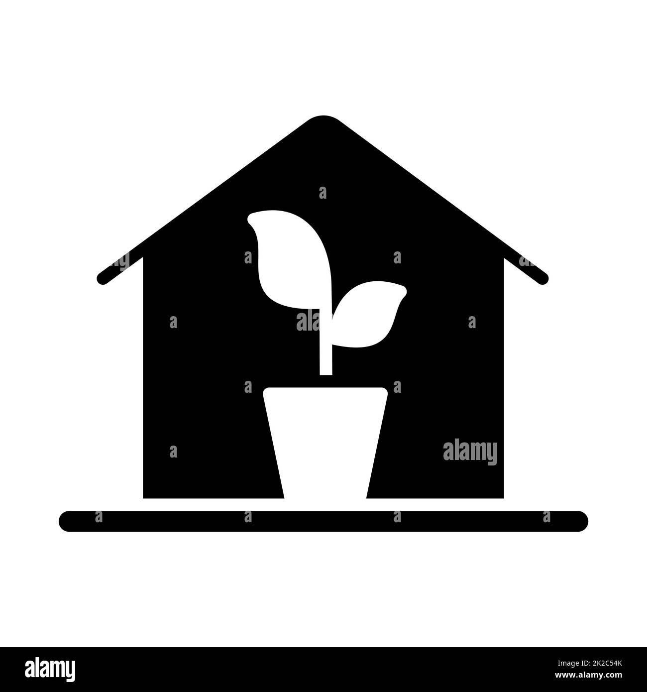 Greenhouse with seedlings inside vector icon Stock Photo - Alamy