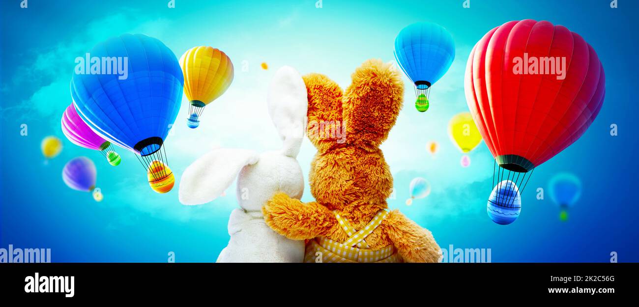 Funny Easter bunny. Happy Easter holiday concept Stock Photo - Alamy