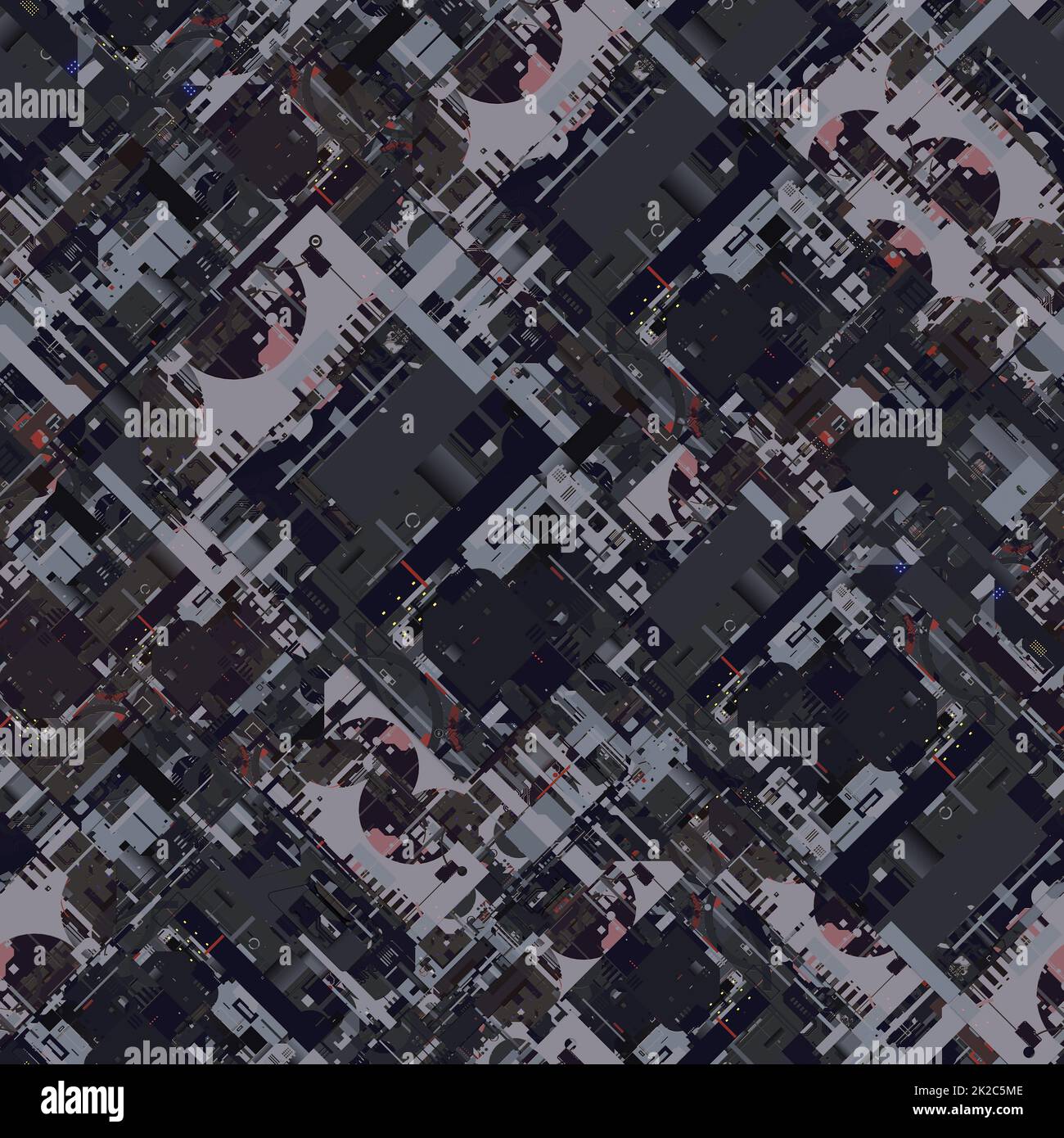 science fiction wrap around pattern seamless loop computer tileable ...