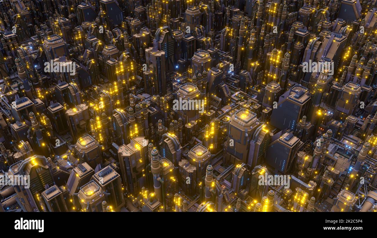 Alien city concept art hi-res stock photography and images - Alamy