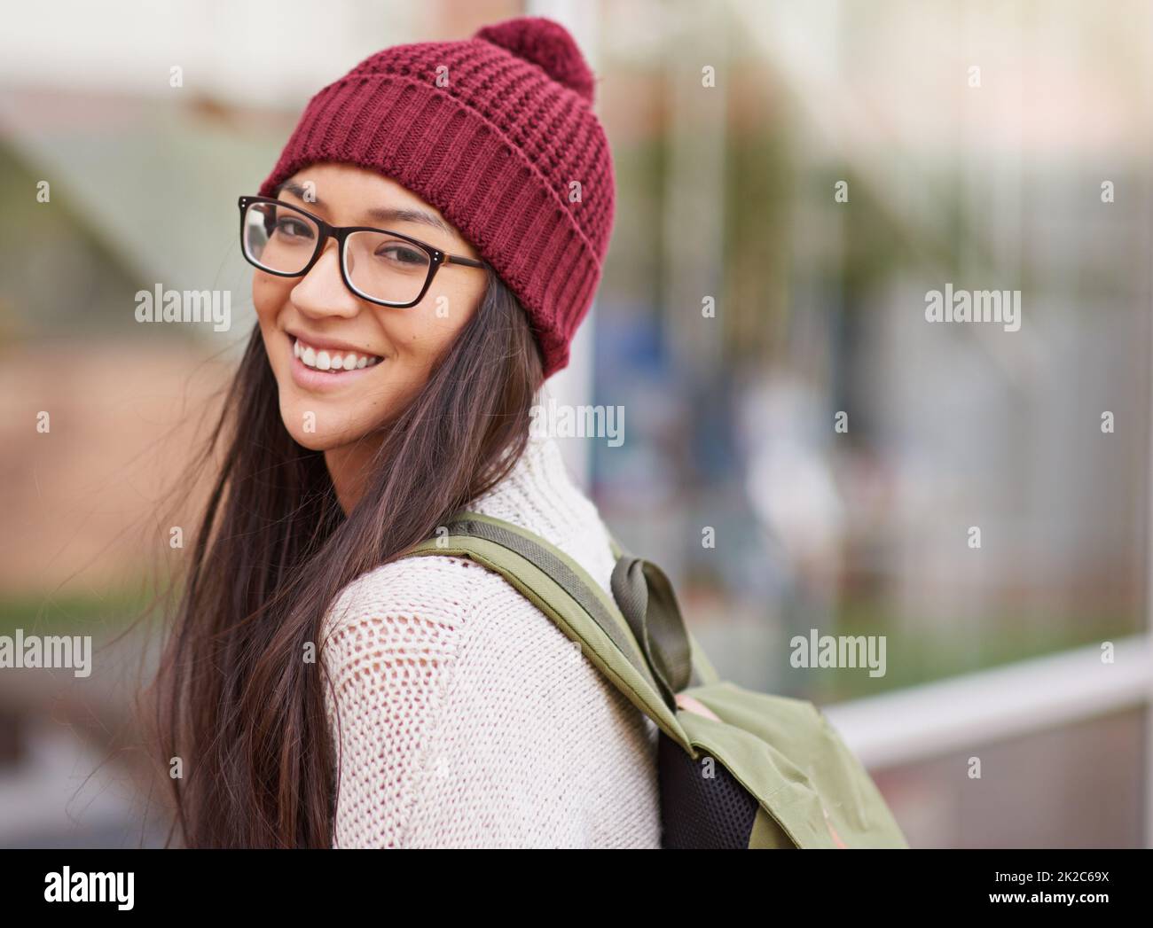 Female student bag hi-res stock photography and images - Alamy