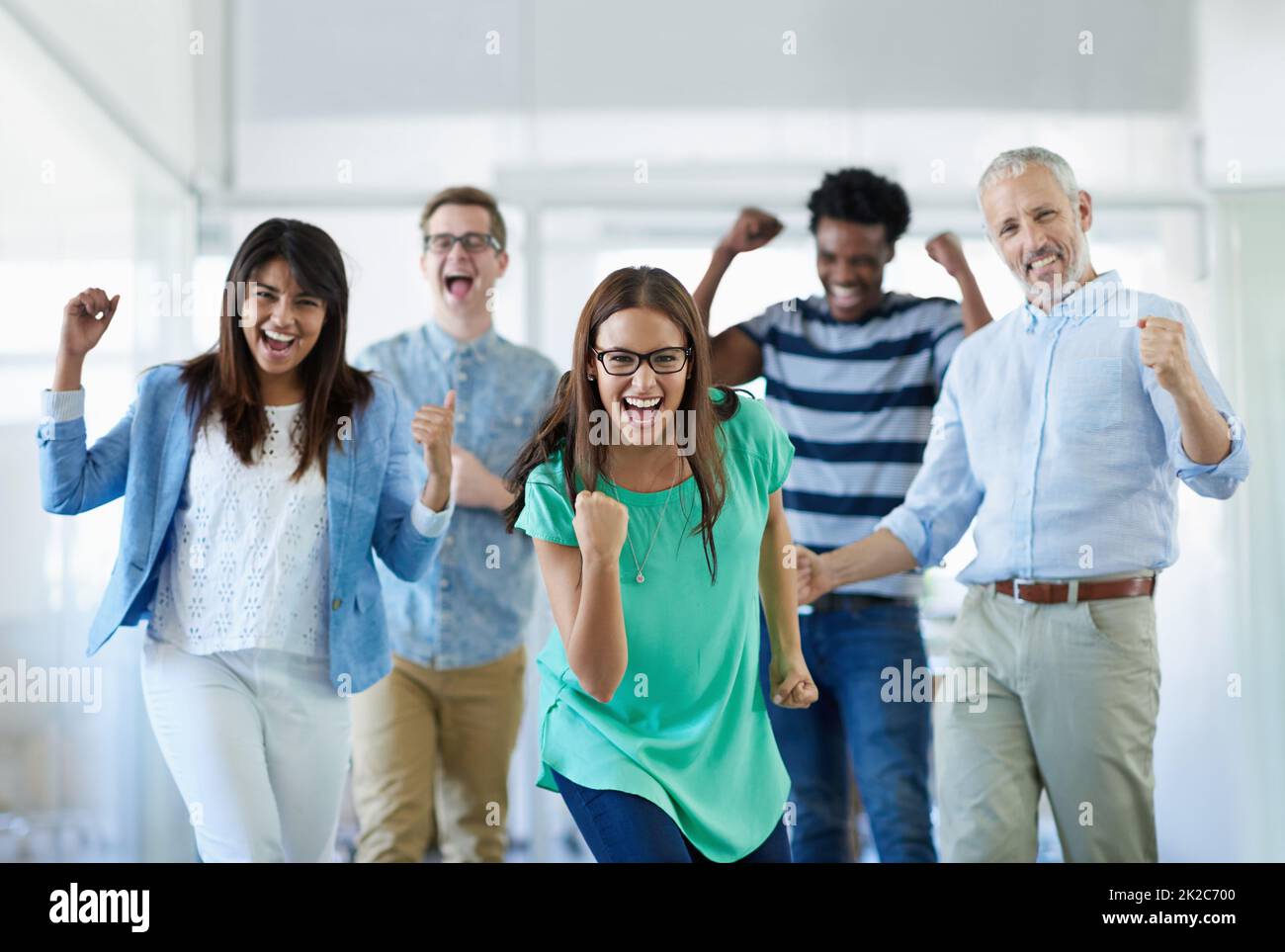 Mature female cheering hi-res stock photography and images - Alamy