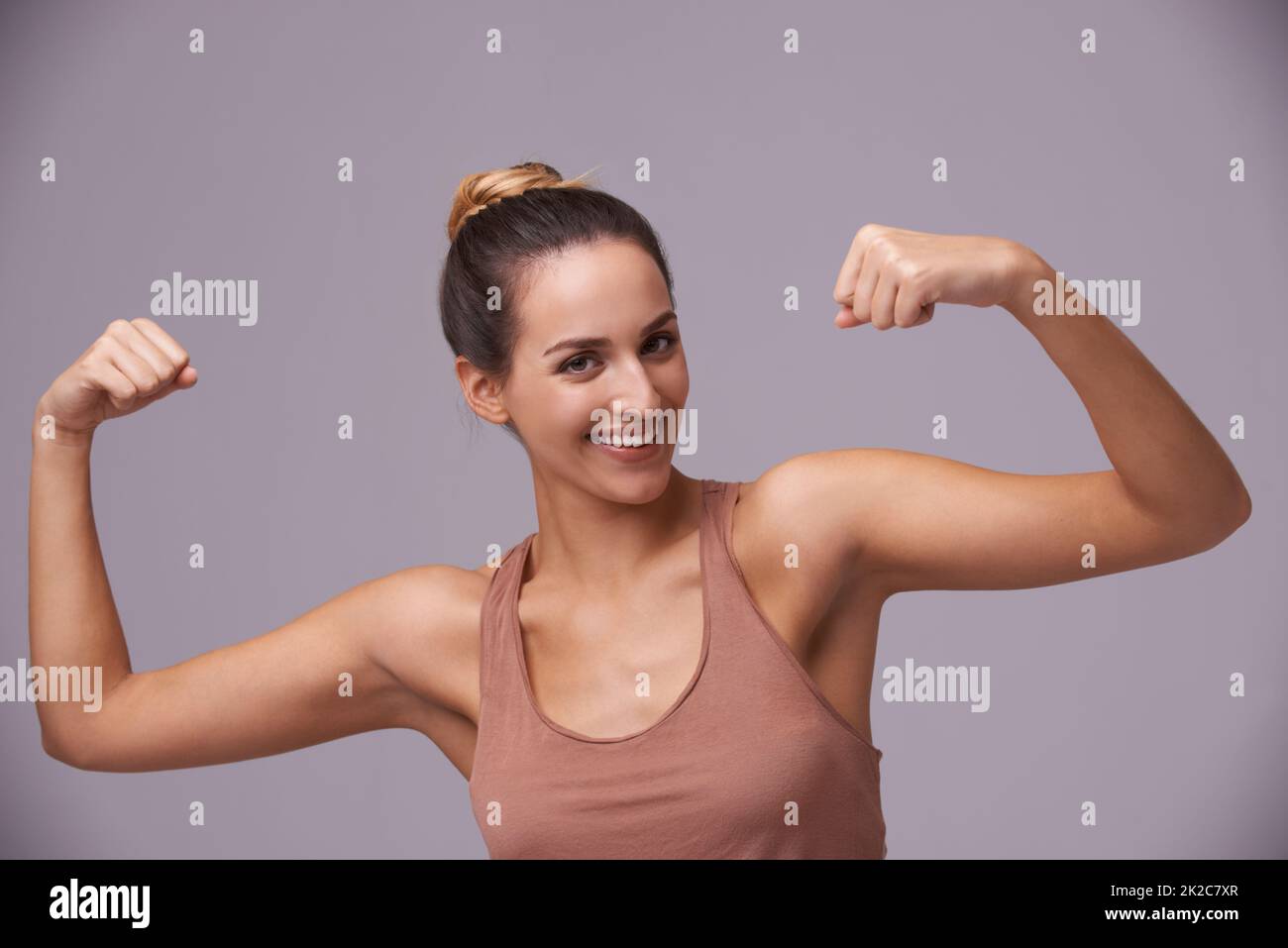 Woman with subtle smile hi-res stock photography and images - Alamy