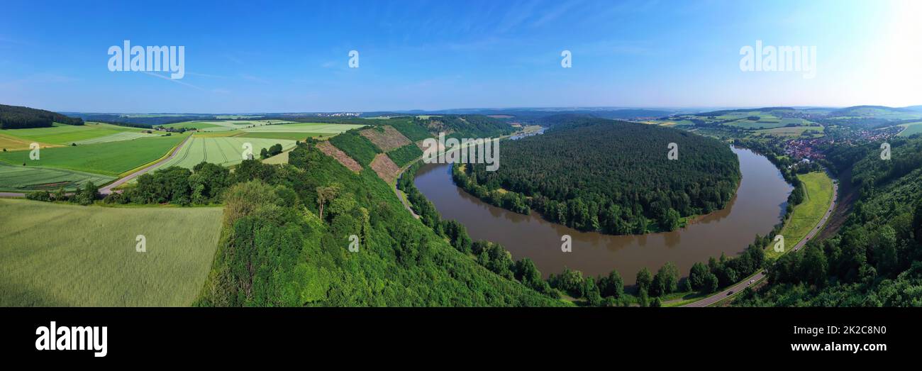 Main loop near Wertheim from above Stock Photo - Alamy
