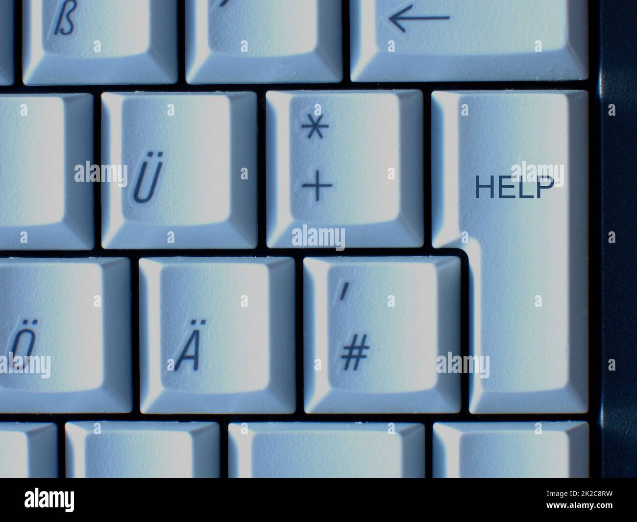 Close-up of a computer keyboard with the Help key Stock Photo - Alamy