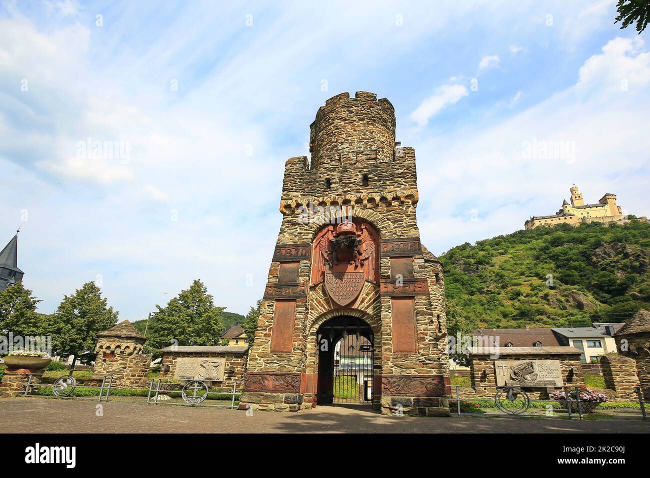 Marksburg castle aerial hi-res stock photography and images - Alamy