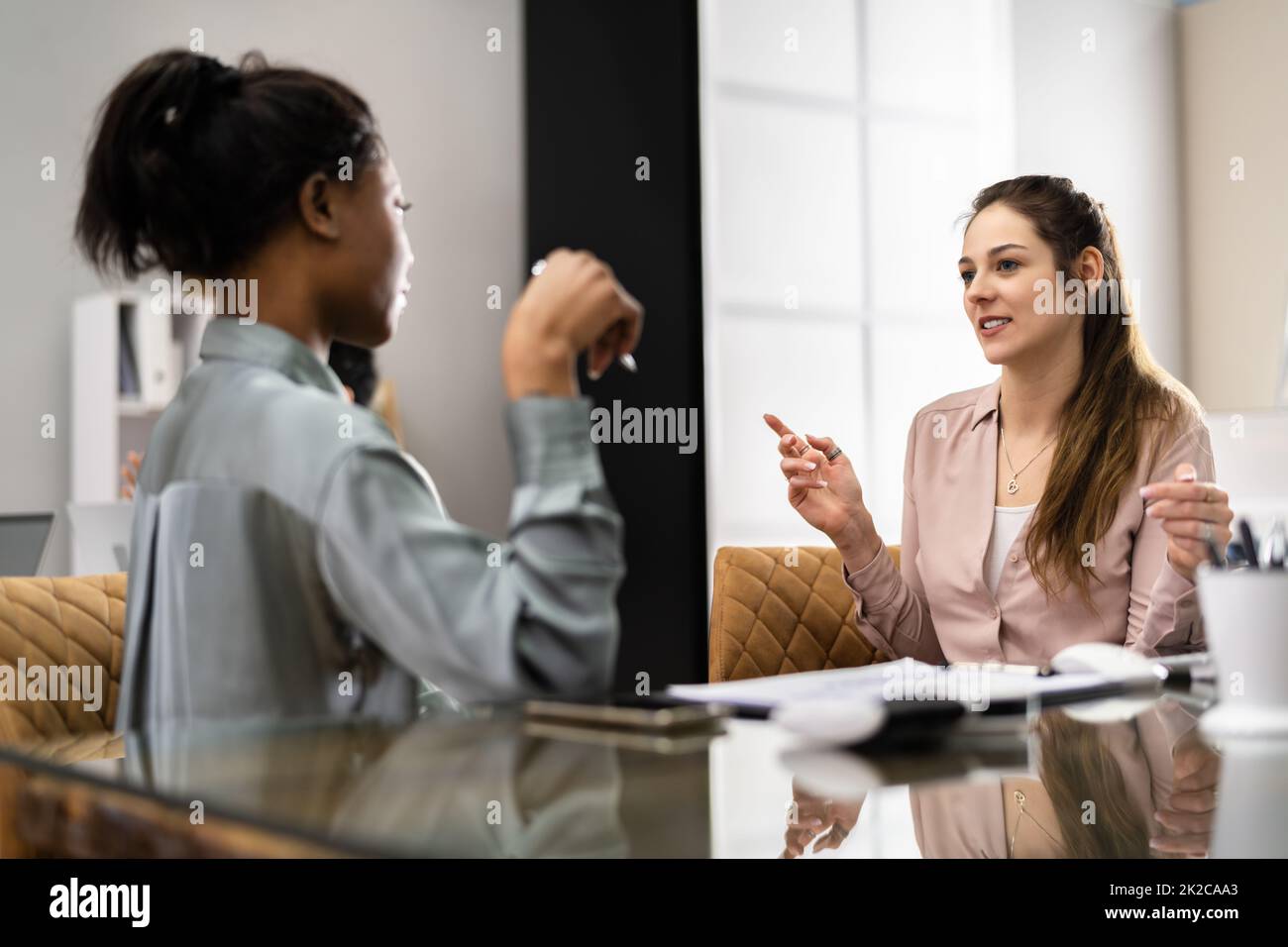 African American In Business Job Interview Stock Photo - Alamy