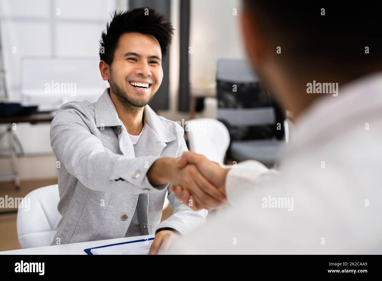 Staffing Interview In Office Stock Photo - Alamy