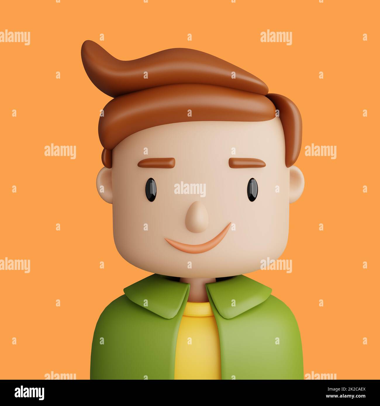 3D cartoon avatar of smiling caucasian man Stock Photo - Alamy