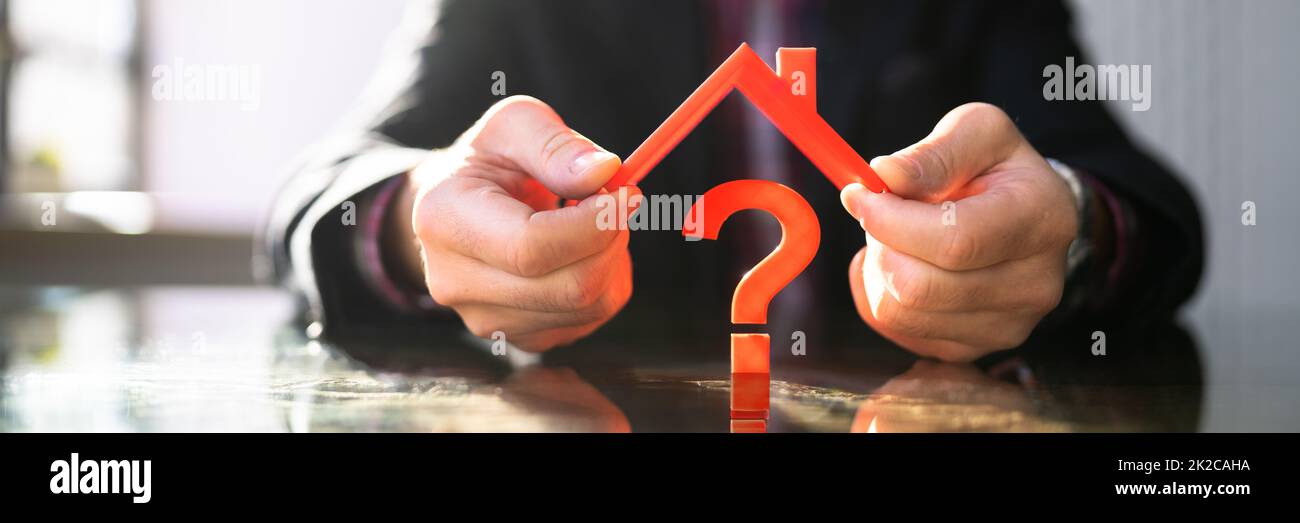 Real Estate House Question And Advice. Thinking Stock Photo - Alamy