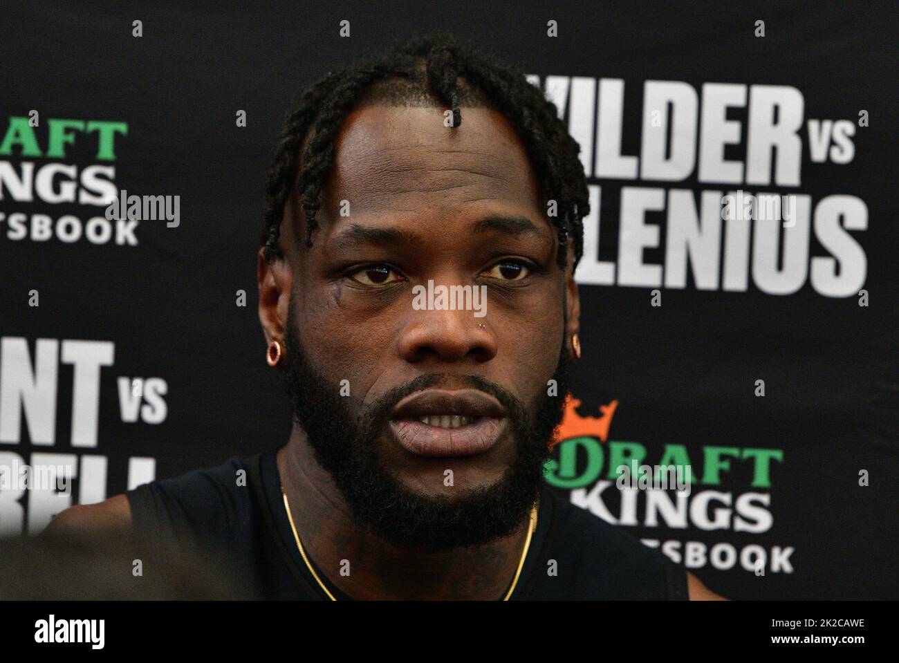 Las Vegas, Nevada, USA. 22nd Sep, 2022. Deontay Wilder media day ...
