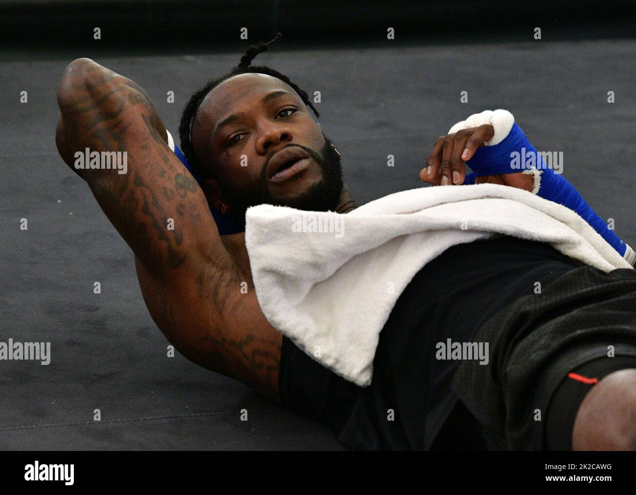 Las Vegas, Nevada, USA. 22nd Sep, 2022. Deontay Wilder media day ...