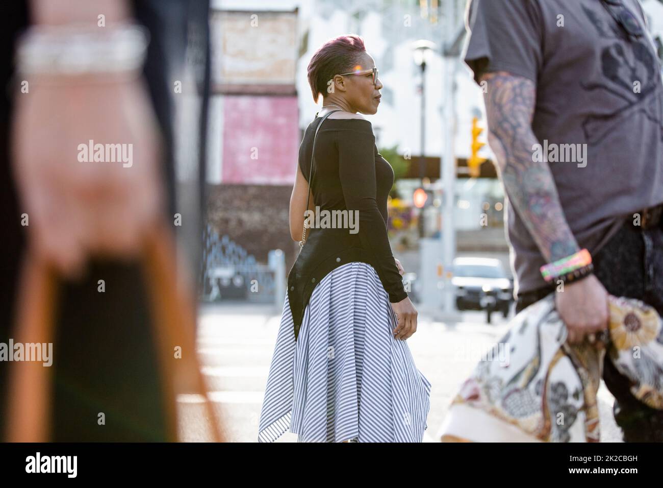 Waiting at a corner hi-res stock photography and images - Alamy
