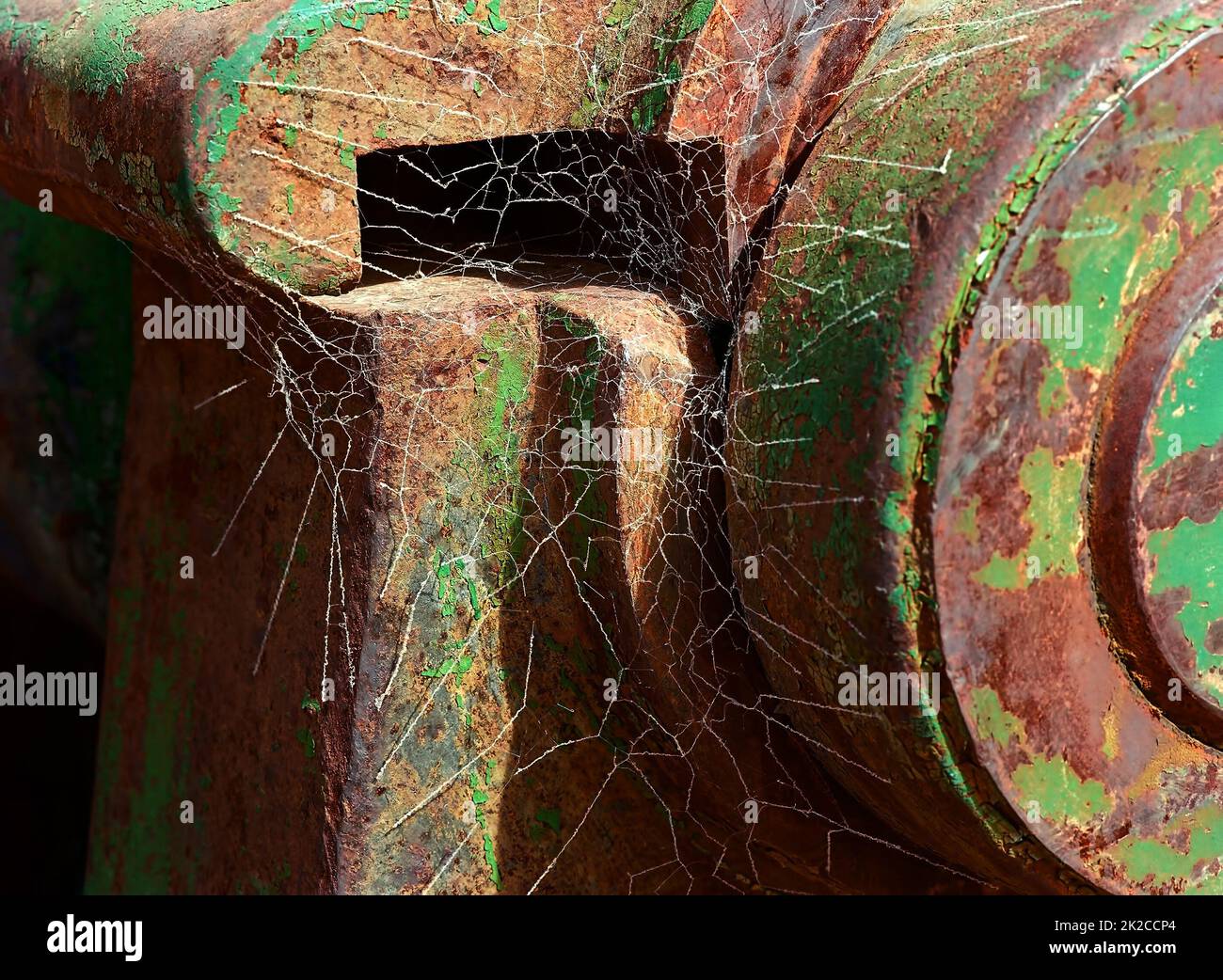 Mining gear and machinery with cobwebs Stock Photo - Alamy