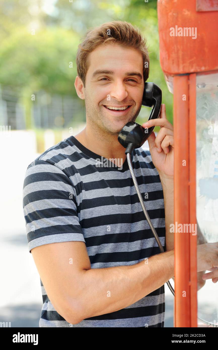 Telephone young man hi-res stock photography and images - Alamy