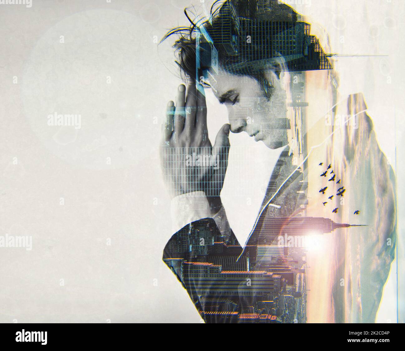 We can all do with a little bit of hope. Multiple exposure shot of a ...