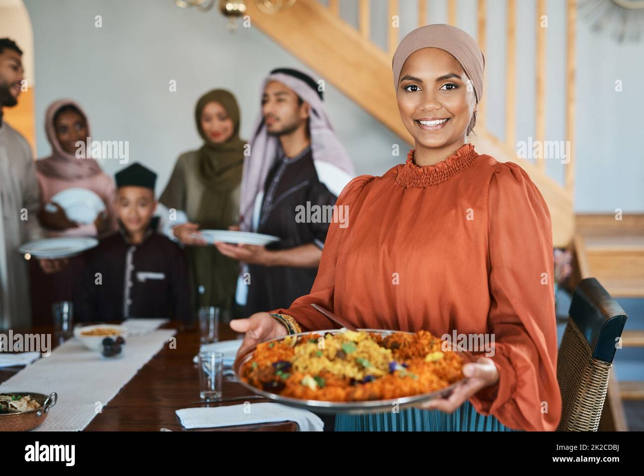 Muslim family dinner hi-res stock photography and images - Alamy