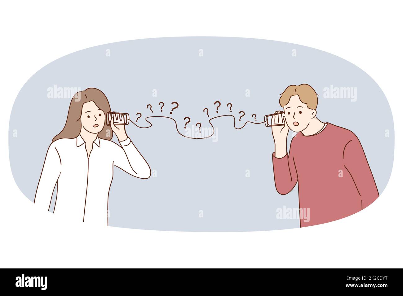 Misunderstanding and problems in communication concept Stock Photo - Alamy