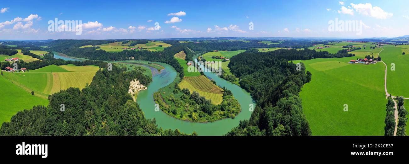 Fantastic landscape in the foothills of the Alps on the Iller Stock ...