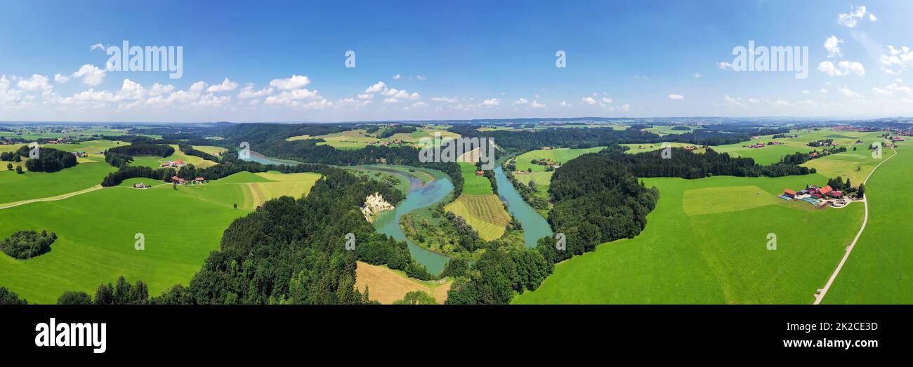Fantastic landscape in the foothills of the Alps on the Iller Stock ...