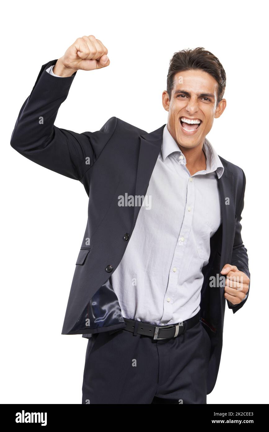 Success in the business world. Portrait of a handsome young man with ...