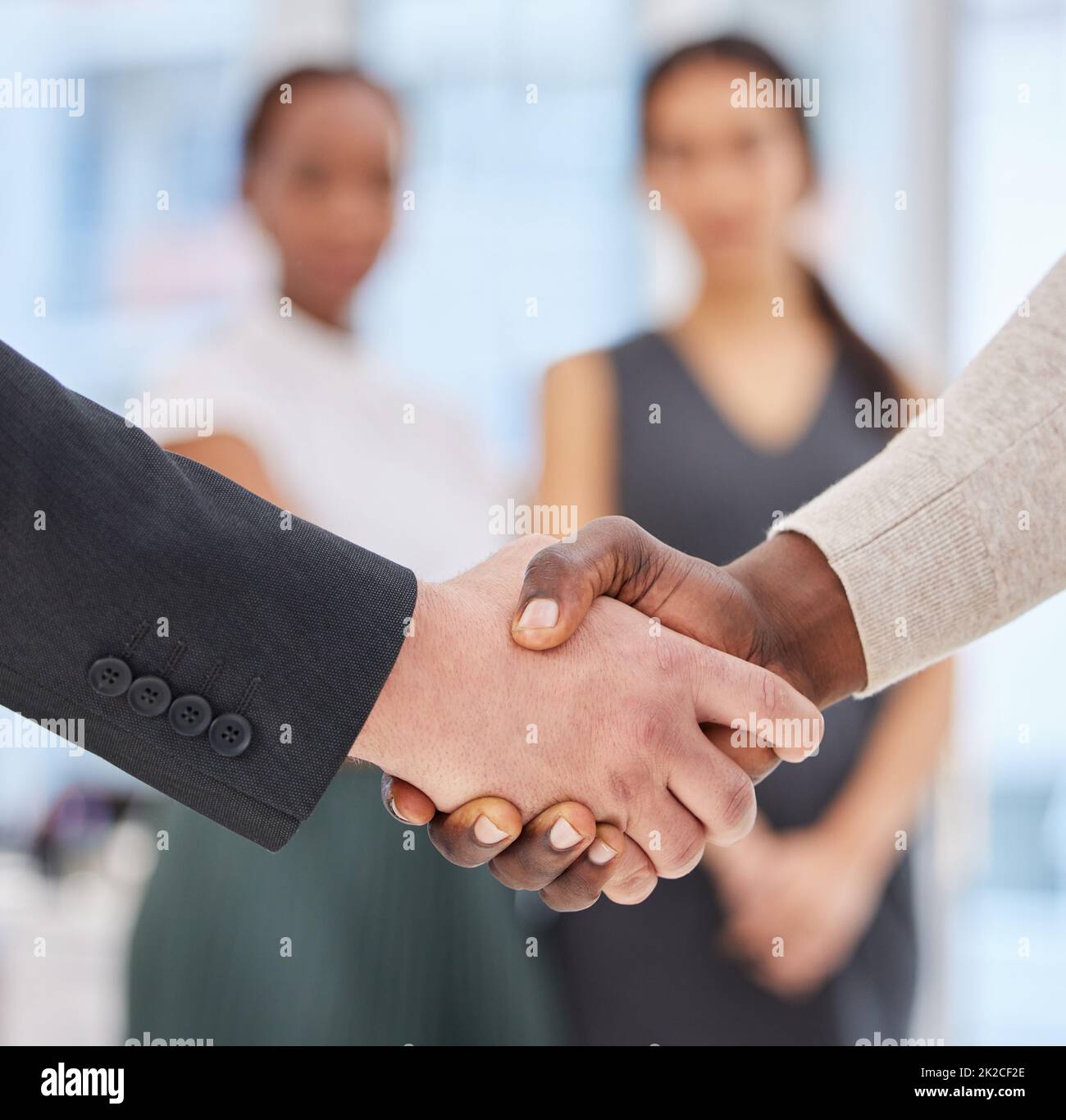 Everyone is witness to this amazing partnership. Closeup shot of two ...