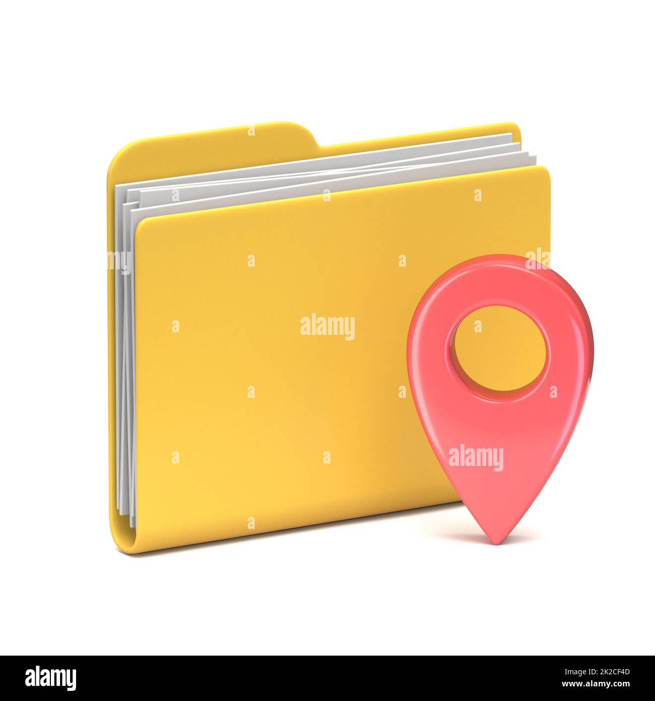 Yellow folder icon Favorites places concept 3D Stock Photo - Alamy