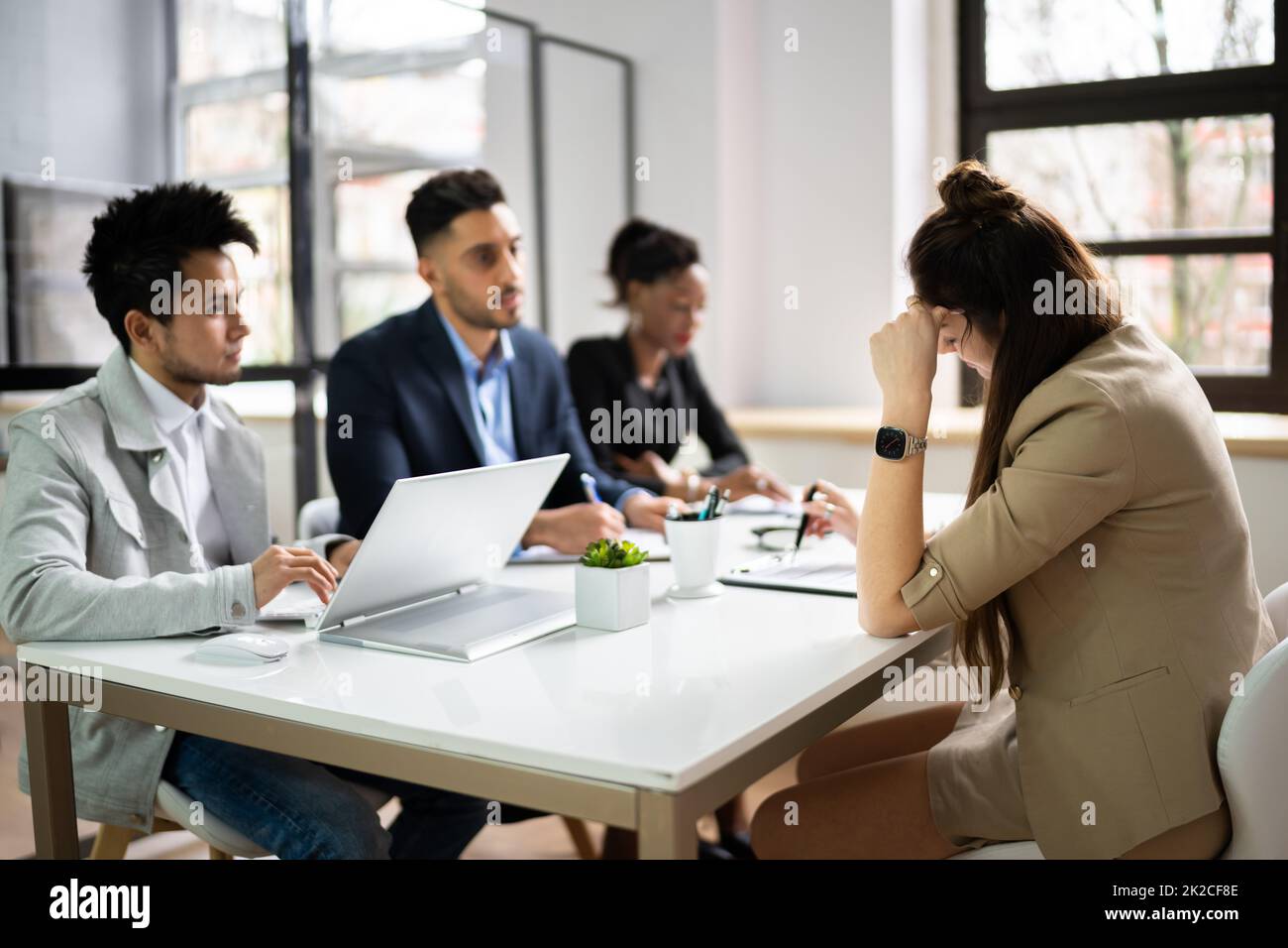 Disciplinary Meeting Or Interview Fail Stock Photo - Alamy